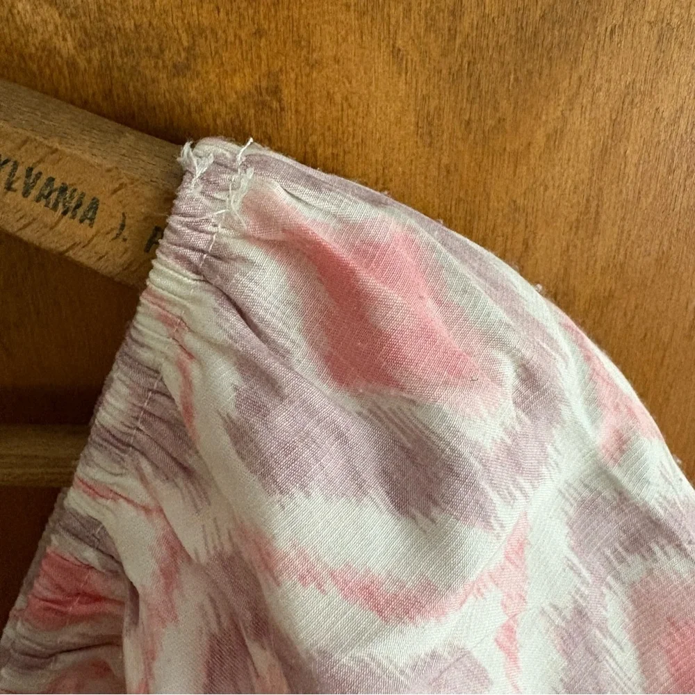 Moon River | Dresses | Moon River Anthropologie Pink Puff Sleeve Tiered ...